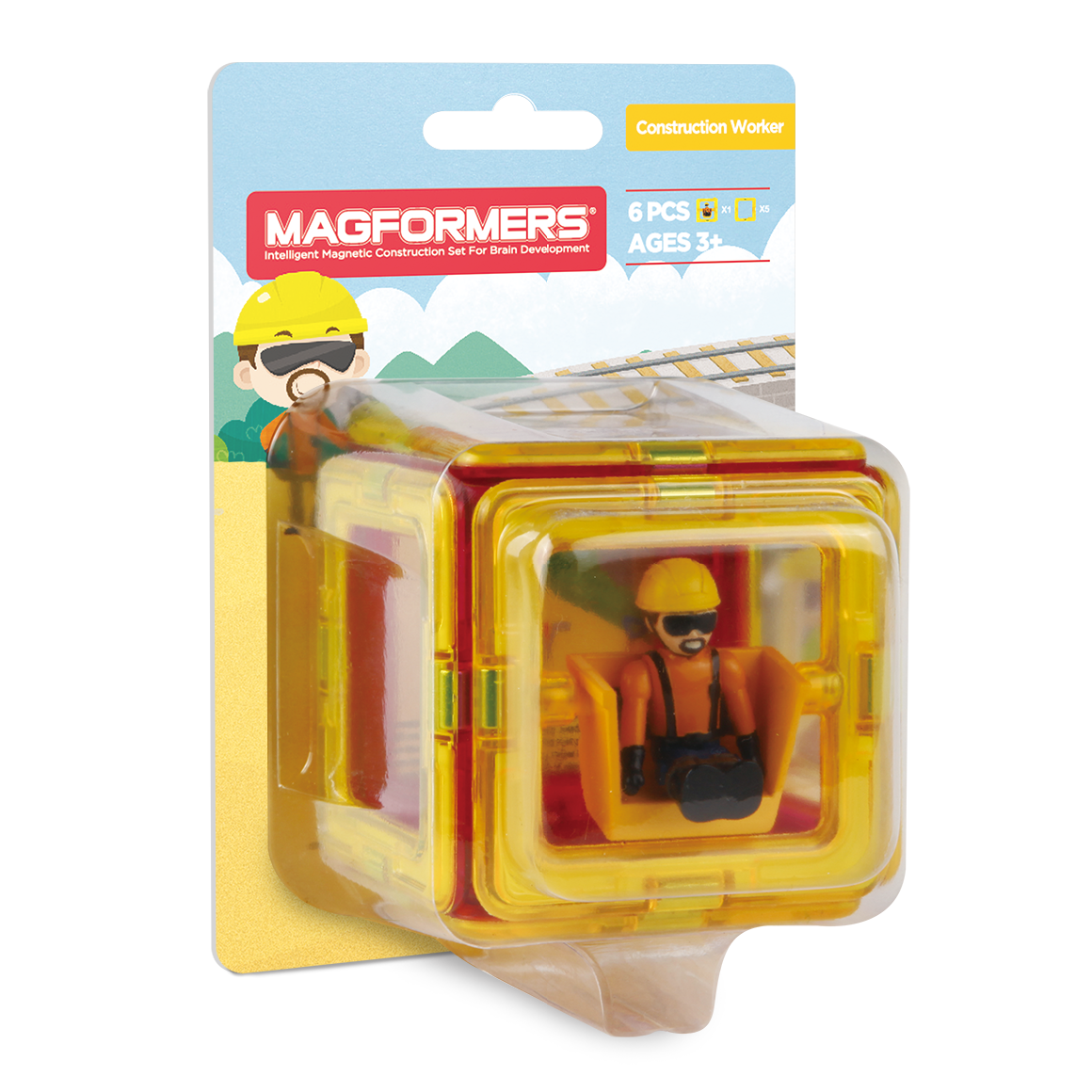 Figure Plus Set (Construction Man Square) – Magformers Australia